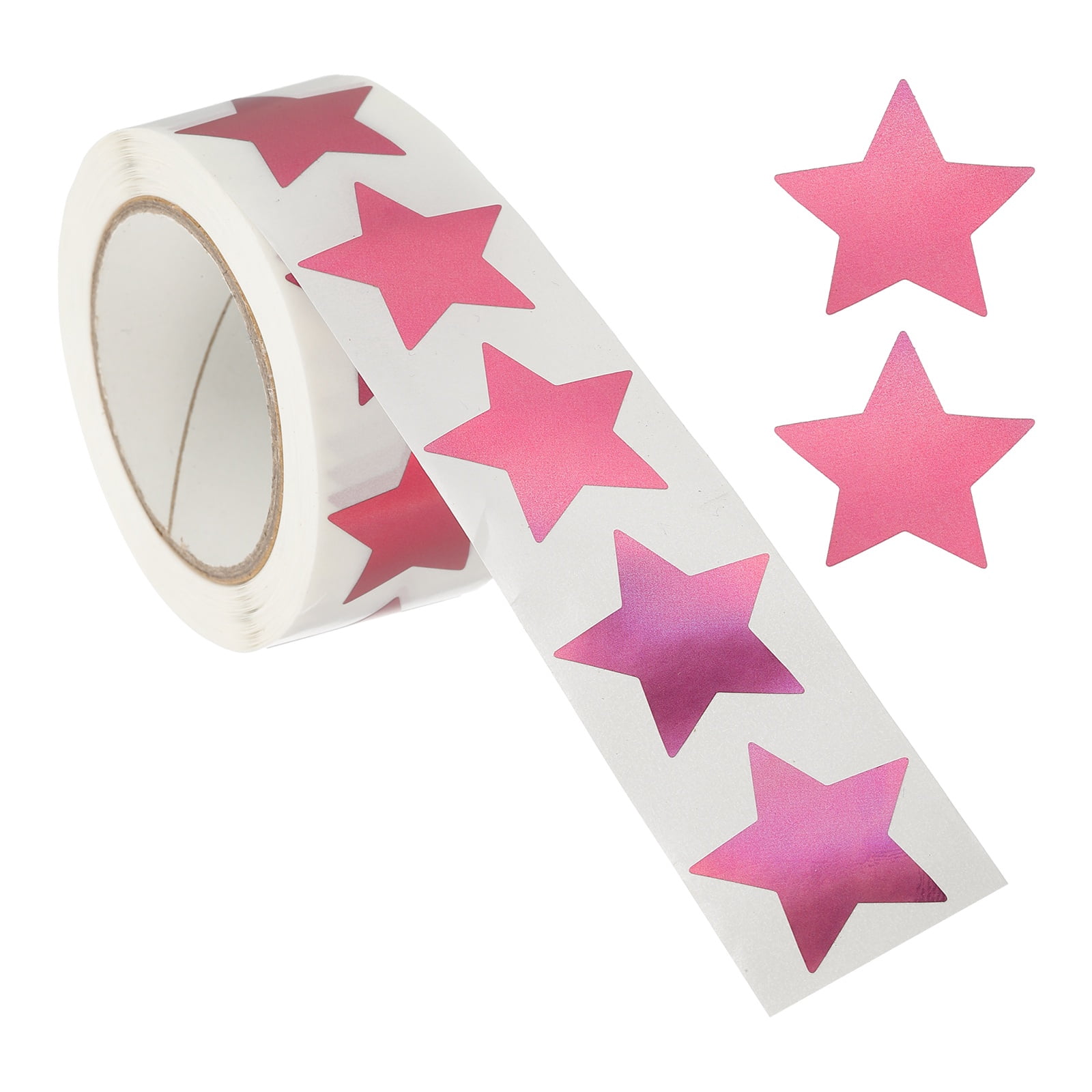 Star Stickers Roll 1", 500 Pcs Metallic Foil Stars Self-Adhesive Labels ...