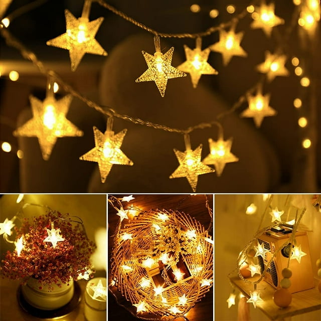 Star String Lights 33 FT 100 LED Star Fairy Lights for Room Decor ...