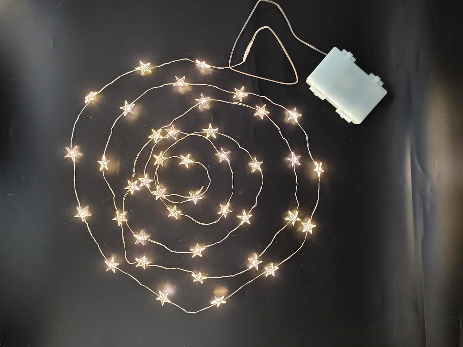 Star String Lights Battery Operated Christmas Lights 10 FT 60 LED Star ...