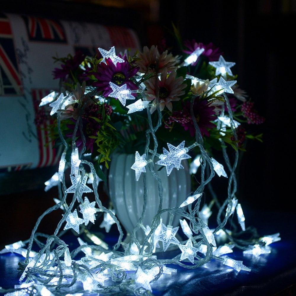 Star String Lights Battery Powered, 10 Feet 20 LED Flashing Star Lights ...