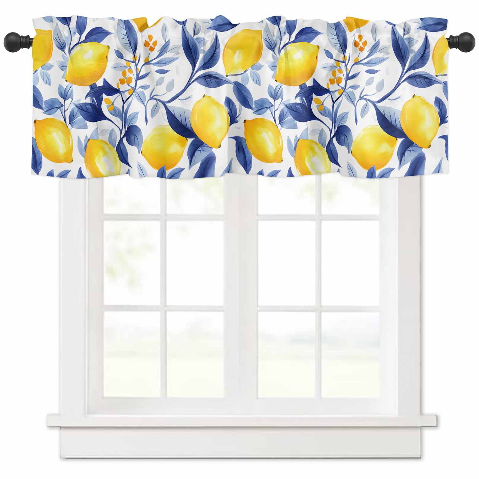 Star Striped Flag Valances for Windows Farmhouse Kitchen Curtains ...