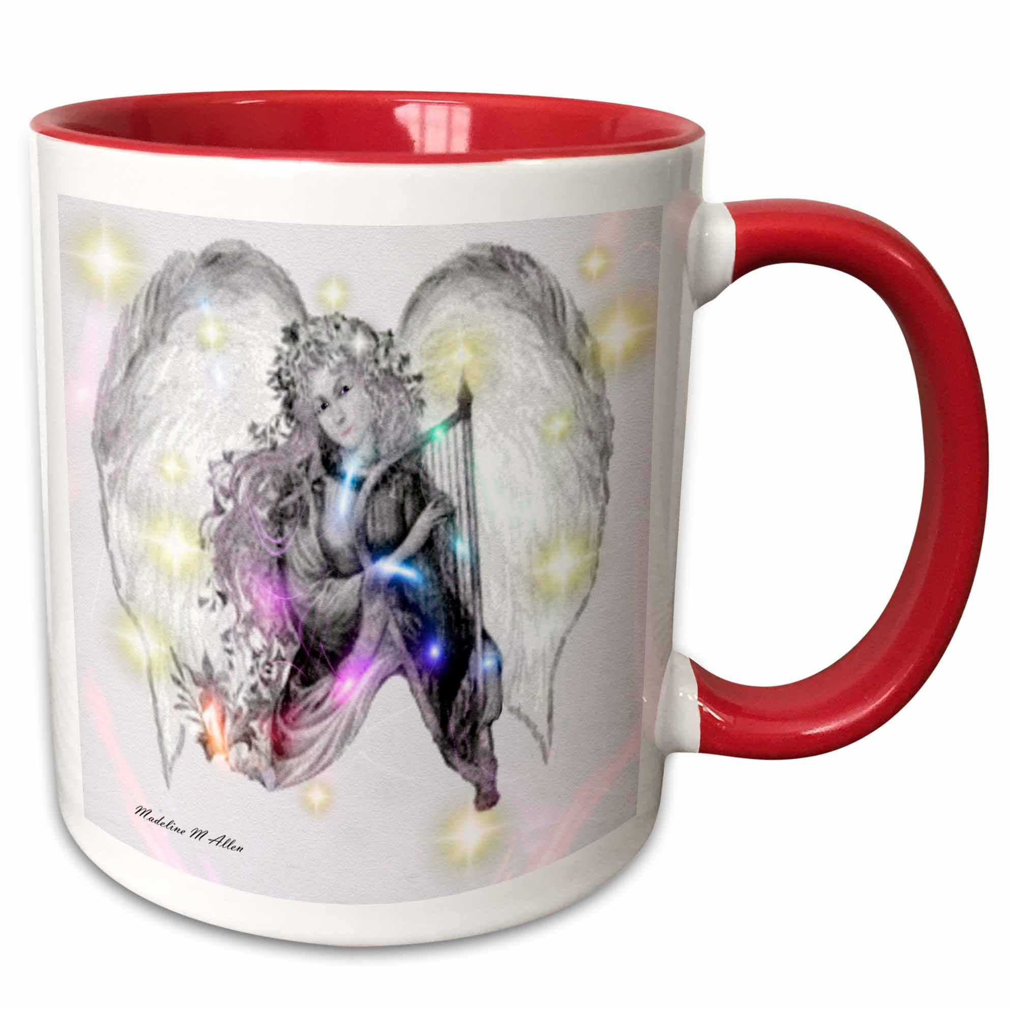 3drose, Star Struck Angel, 11oz Two-tone Red Mug - Walmart.com