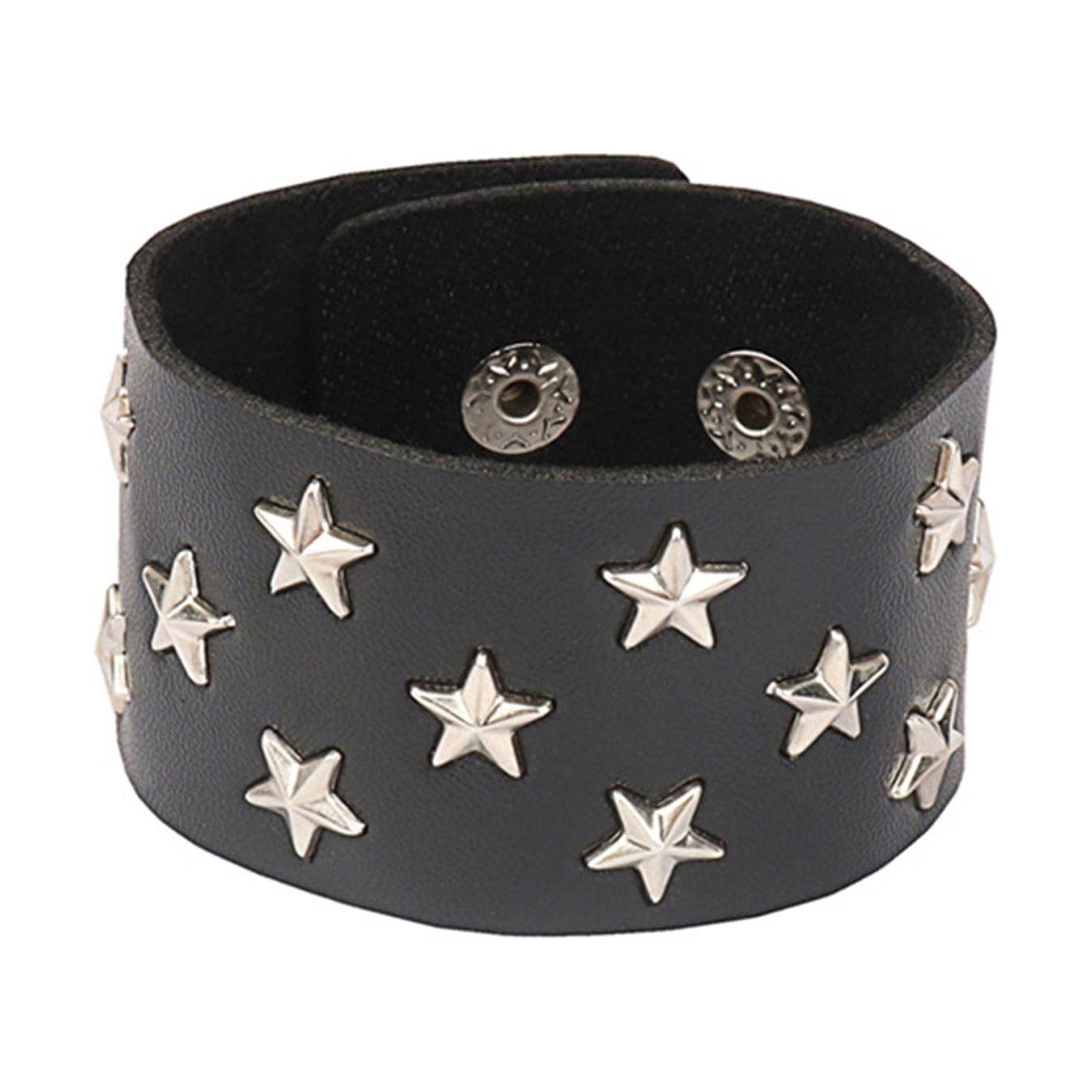 Star Studded Bracelet Spike Rivets Punk Gothic Rock Unisex Bracelets ...
