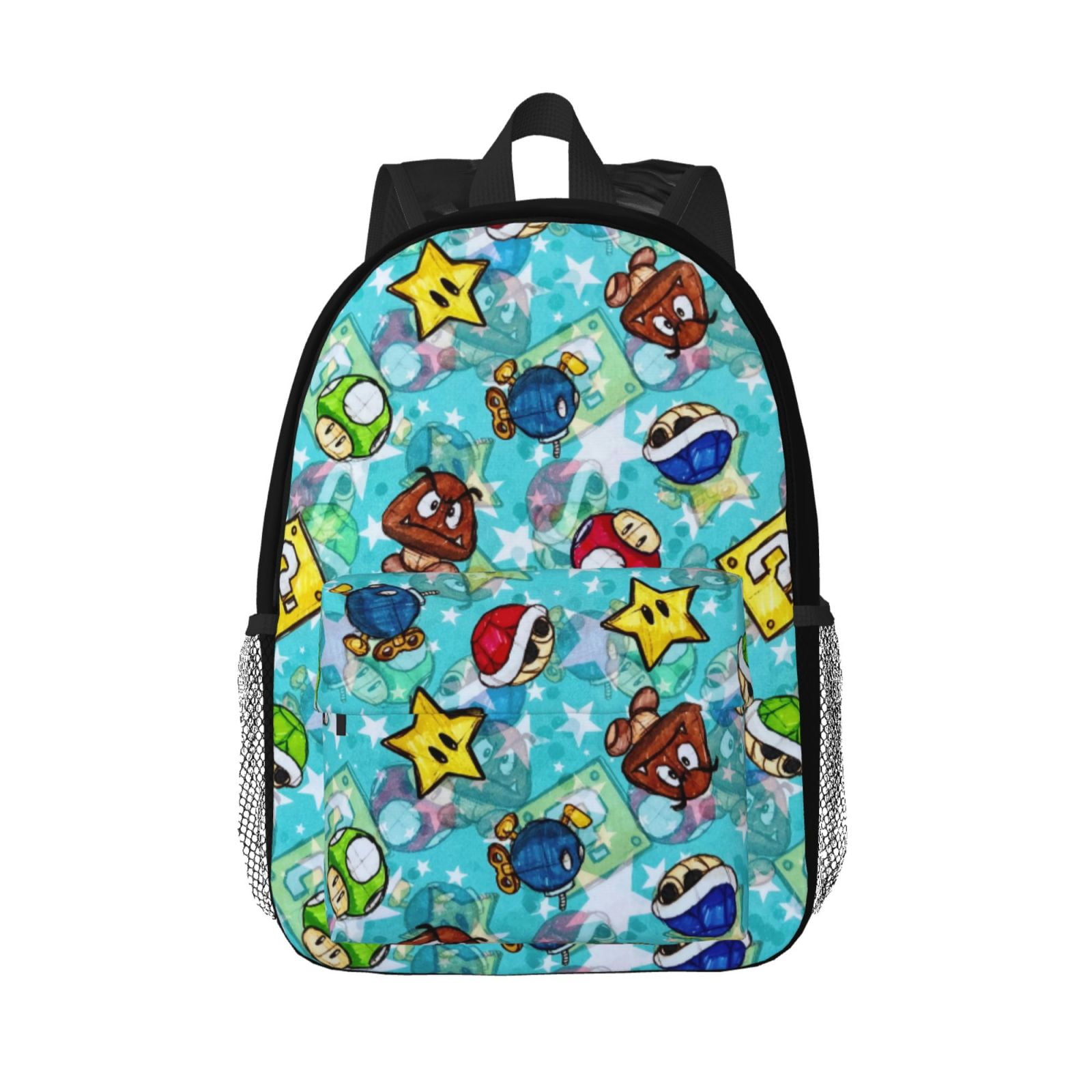 Star Super Mario Luigi Mushroom Goomba Backpack for Men and Women,Large ...