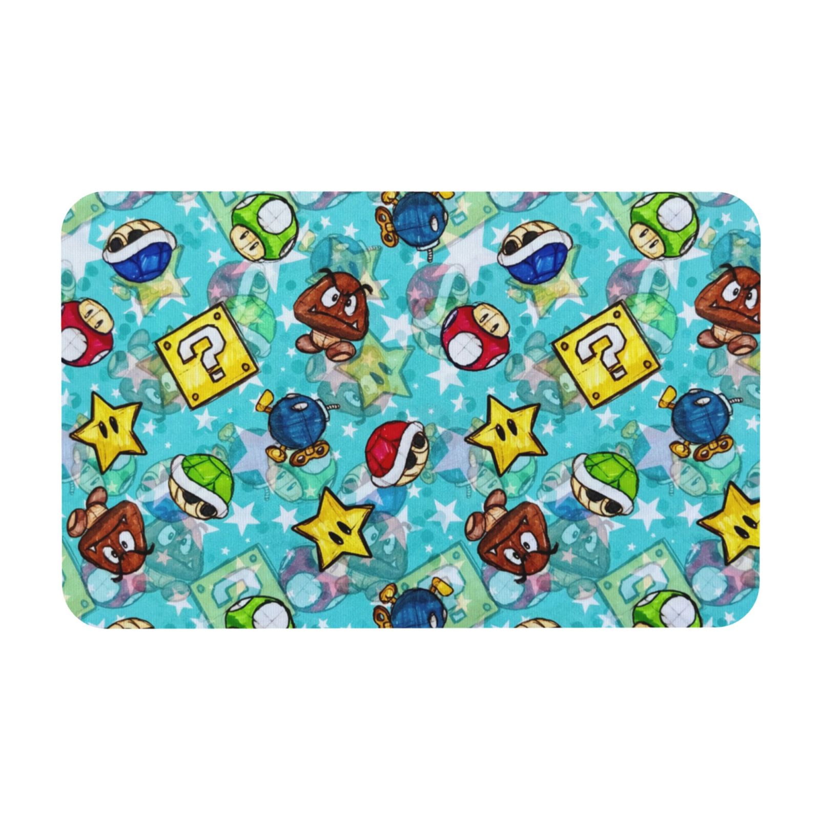 Star Super Mario Luigi Mushroom Goomba Bath Mat,Diatomite Bath Mat ...