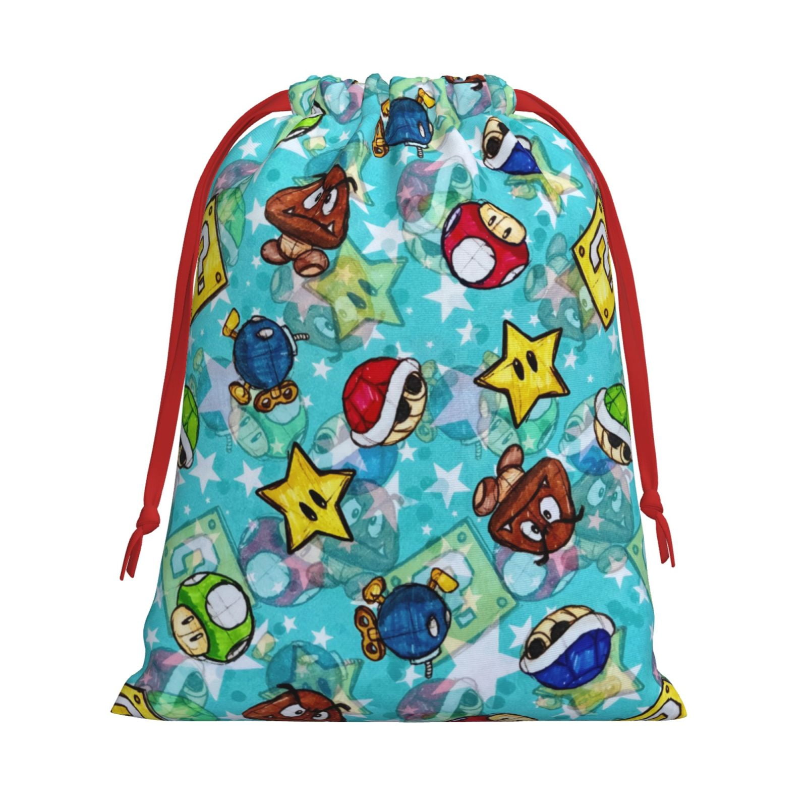 Star Super Mario Luigi Mushroom Goomba Drawstring Bag For Kids Adults ...