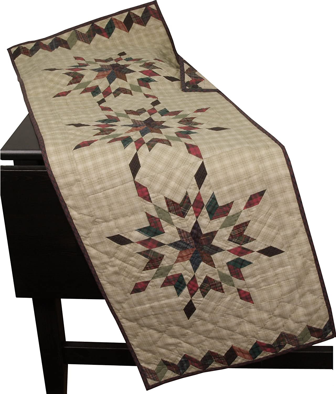 Star Table Runner Quilt 50 Inches Long by 17 Inches Wide 100% Cotton ...