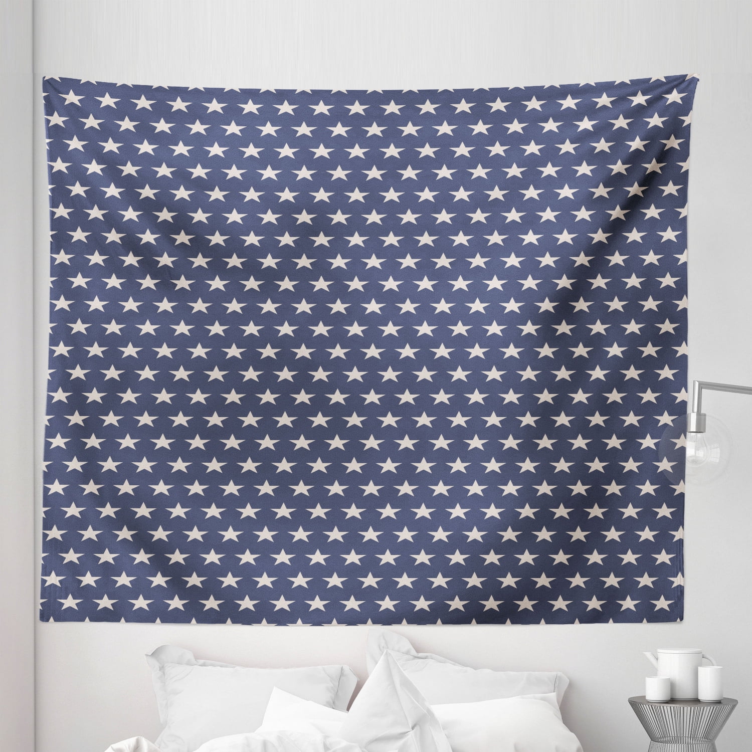 Star Tapestry, Patriotic Star of the American Flag Independence Themeds ...
