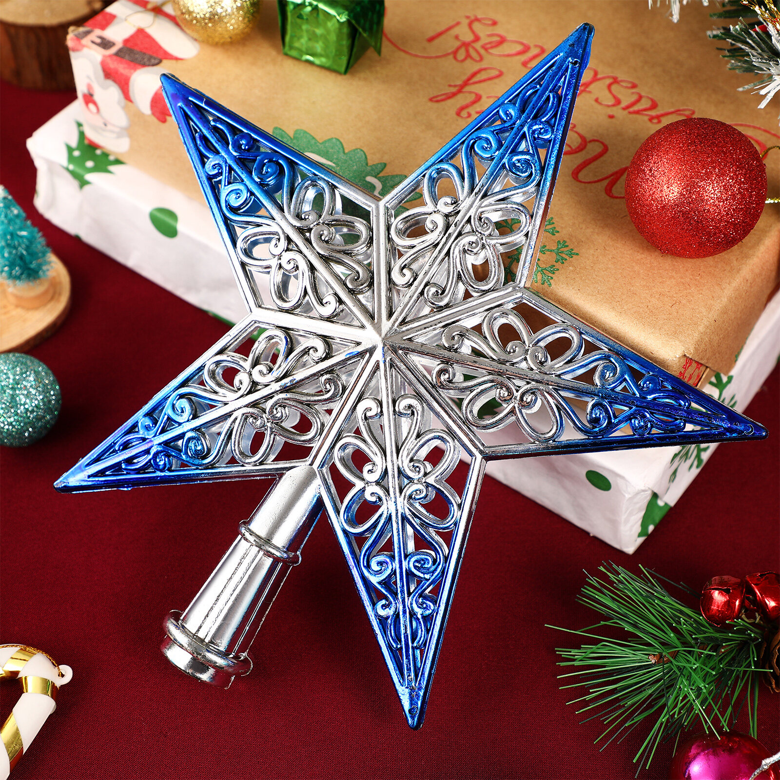 Star Tree Topper,Christmas Tree Topper Star Plastic Tree Decoration 5 ...