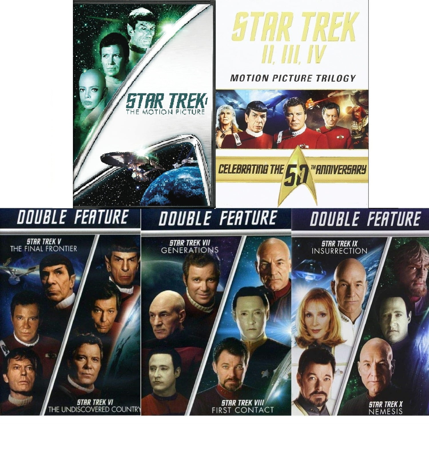 Star Trek 10 Movie DVD Collection: Motion Picture / Wrath of Khan ...