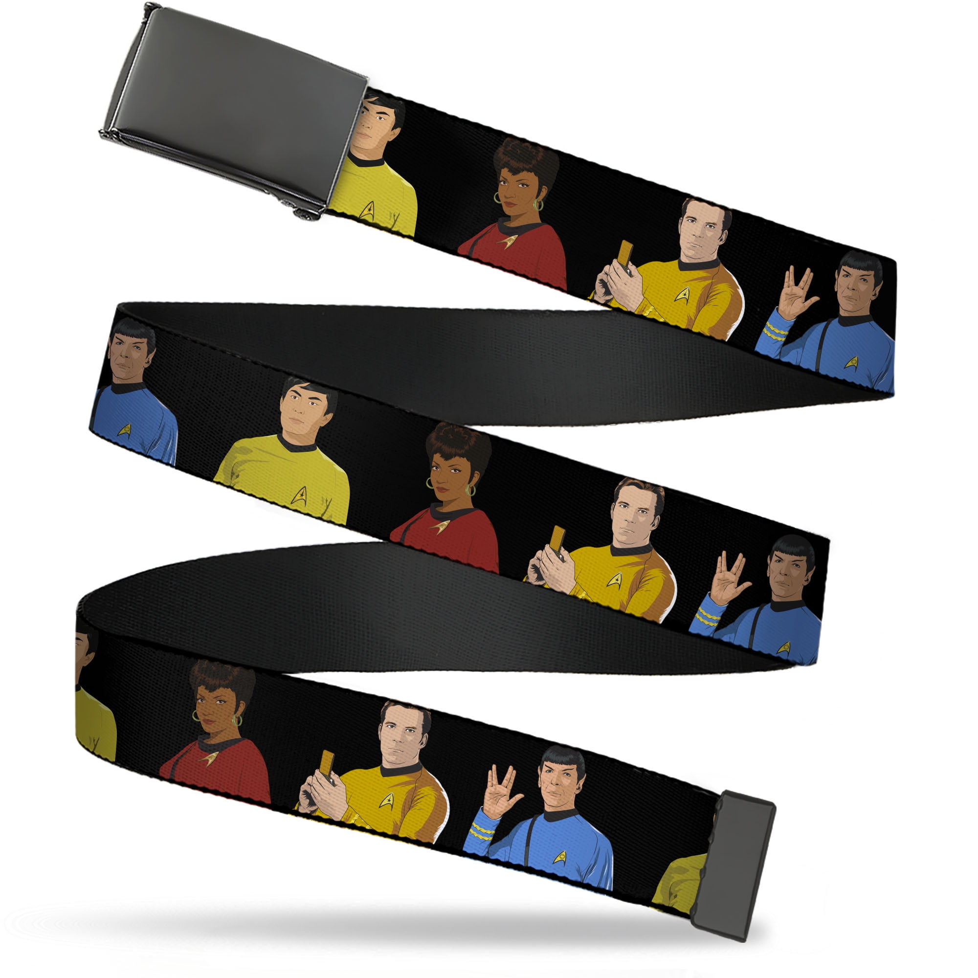 Star Trek Belt, Flip Web Belt Star Trek Original Series Four Crew ...