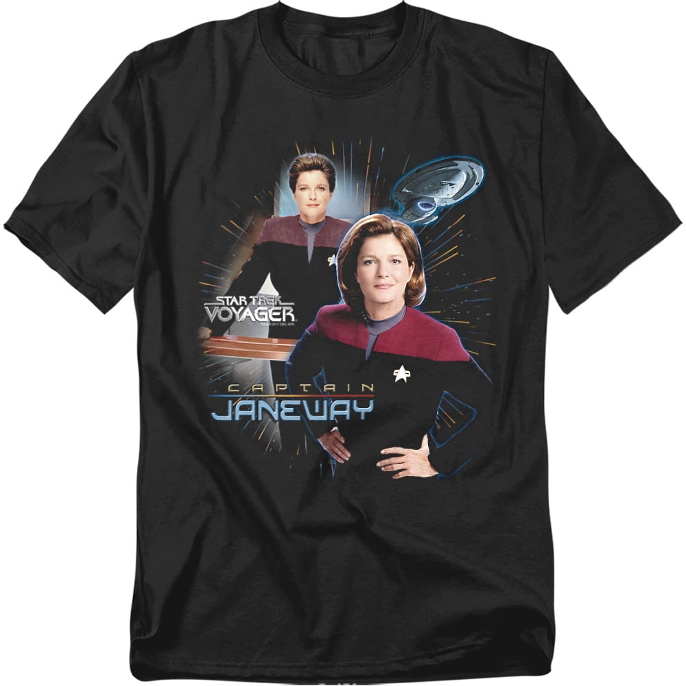 Star Trek Men's Captain Janeway T-shirt Medium Black - Walmart.com