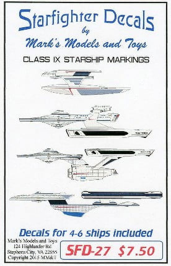 Star Trek: Class IX Starship Markings for 4 to 6 Ships - Walmart.com