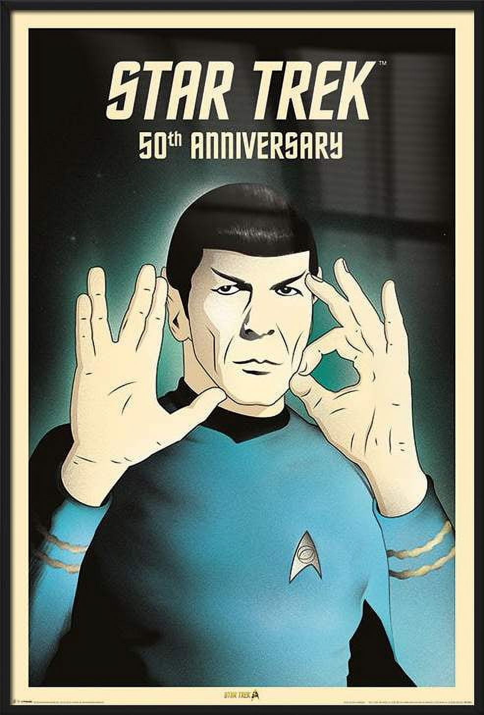 Star Trek Classic - Framed TV Show Poster (50Th Anniversary - Mr. Spock ...