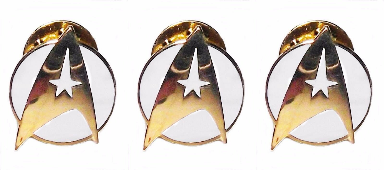 Star Trek Classic Movie White COMMAND Logo Metal Pin Set of 3 Pins ...