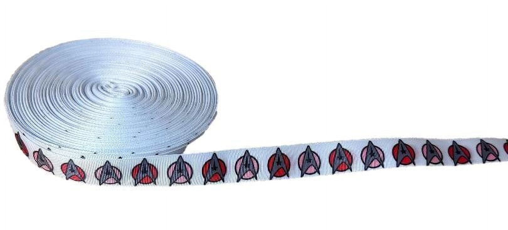 Star Trek Command Logo White Border 1" Wide 3 Yards Repeat Ribbon ...