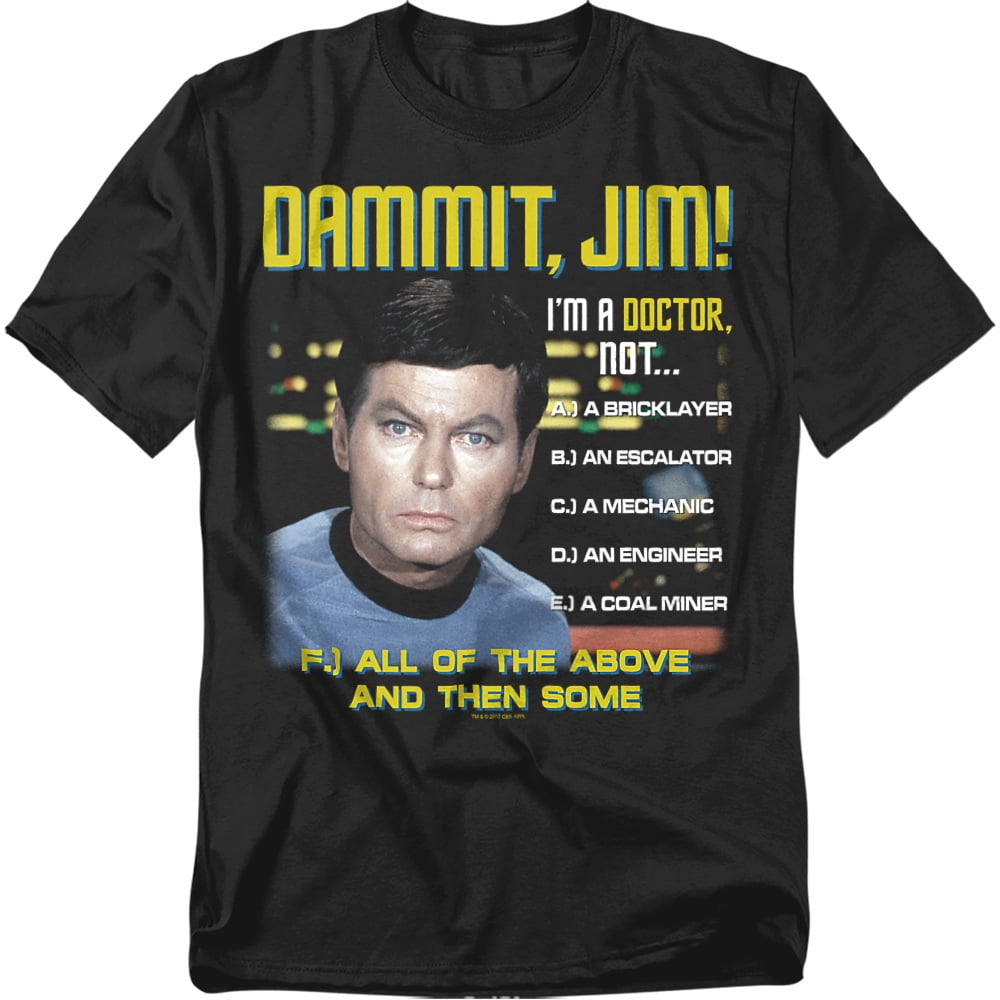 Star Trek Dammit Jim T-Shirt-Men's 3XLarge - Walmart.com