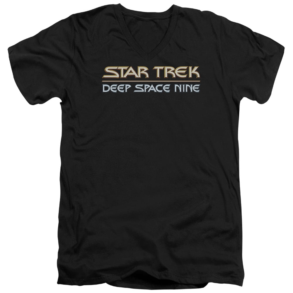 Star Trek - Deep Space Nine Logo - Slim Fit V Neck Shirt - Small ...