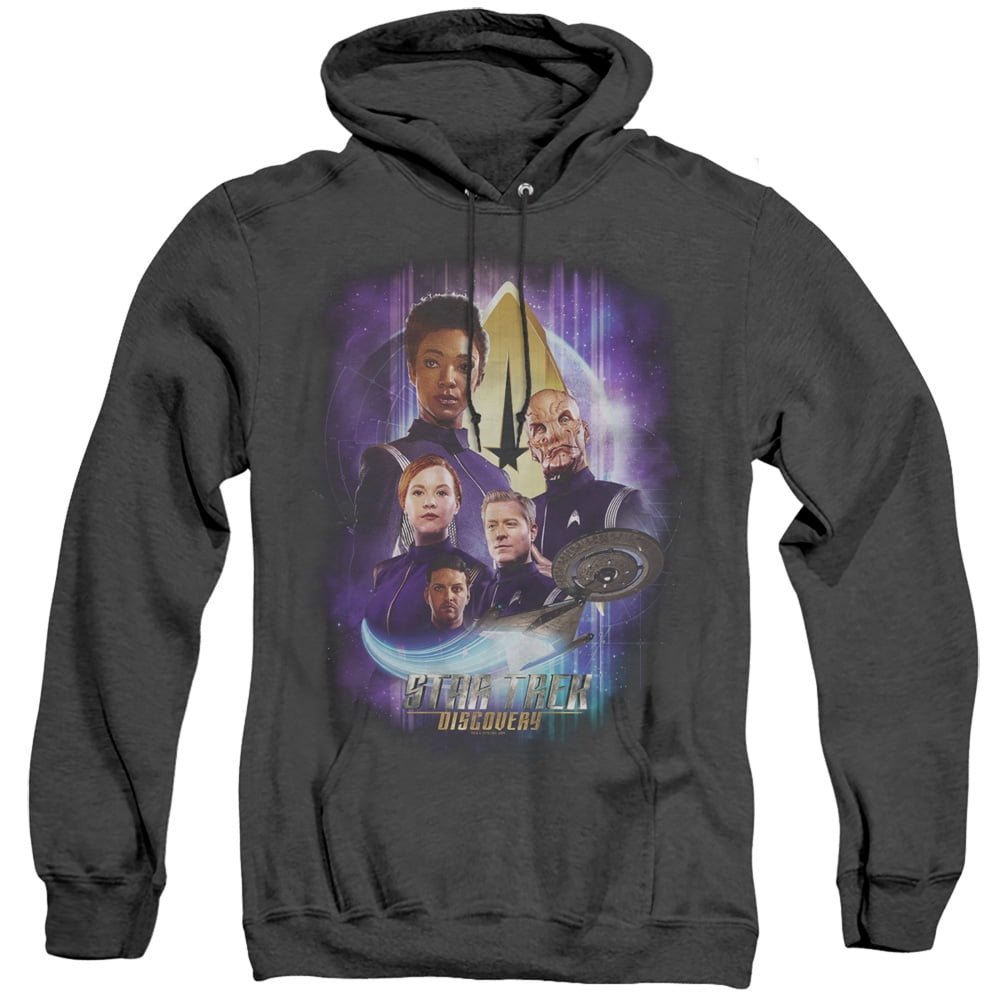 Star Trek Discovery Discoverys Finest Adult Heather Hoodie Sweatshirt ...