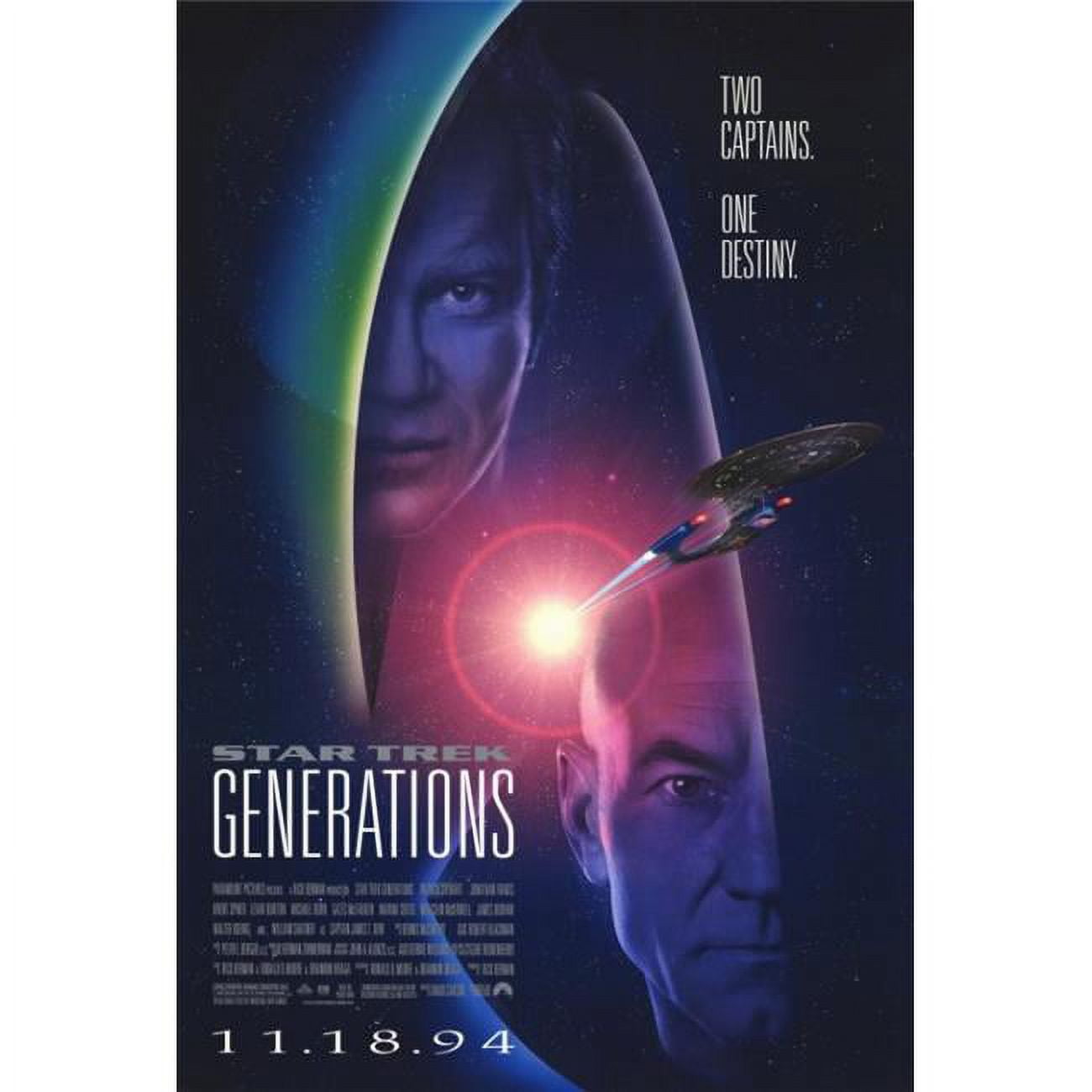 Star Trek-Generations Movie Poster - 27 x 40 in. - Walmart.com