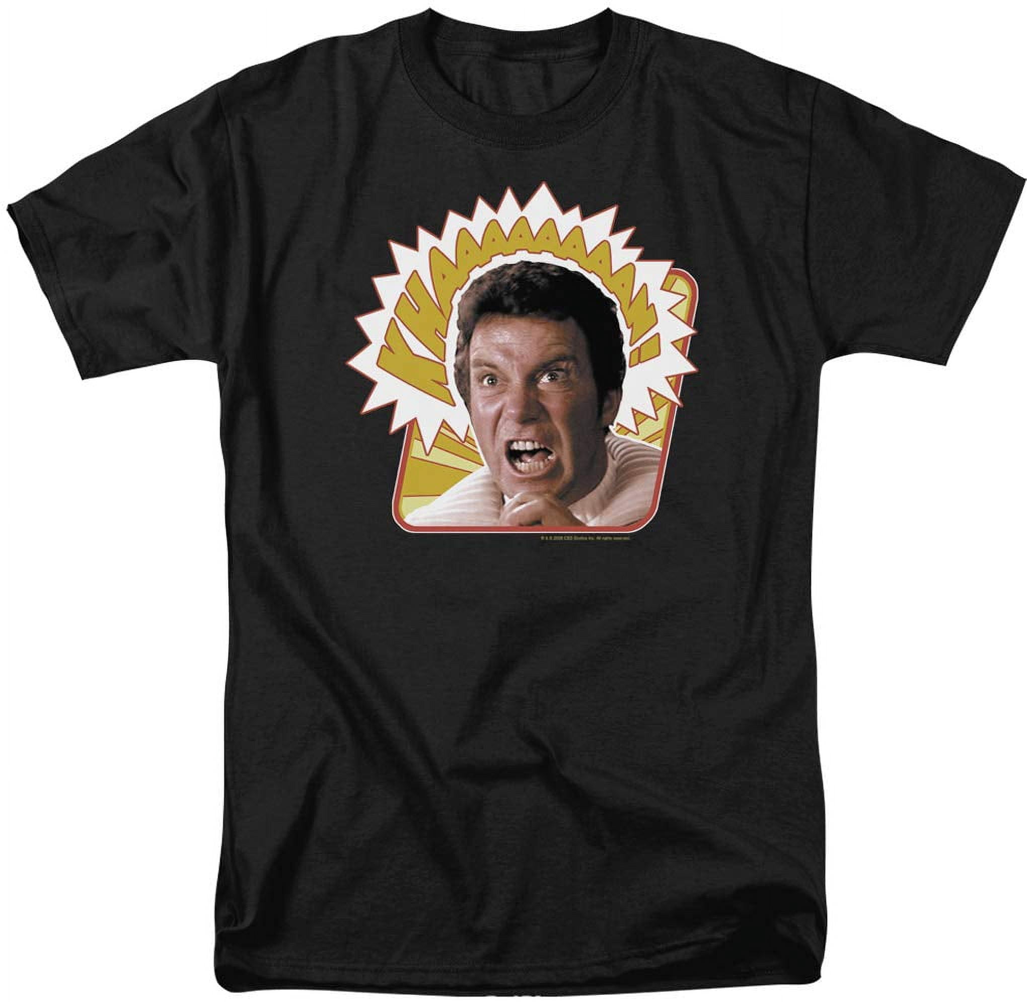 Star Trek II The Wrath of Khan Khaaaaaan Kirk Adult Black T-Shirt ...