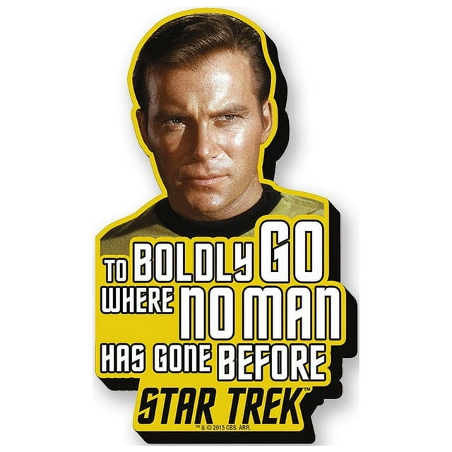 Star Trek Kirk To Boldly Go Quote Funky Chunky Magnet - Walmart.com