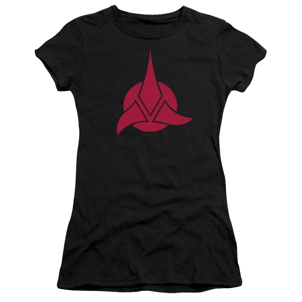 Star Trek - Klingon Logo - Juniors Teen Girls Cap Sleeve Shirt - Large ...