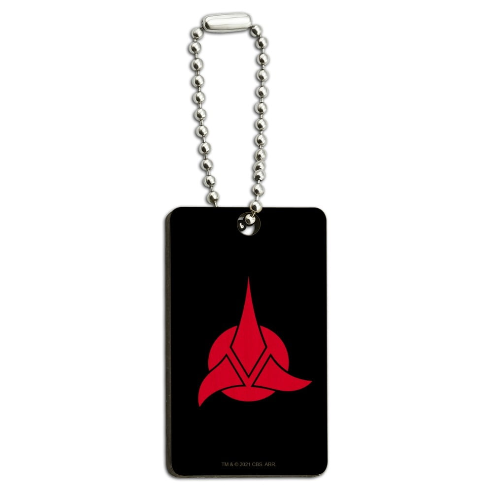Star Trek Klingon Shield Wood Wooden Rectangle Keychain Key Ring ...
