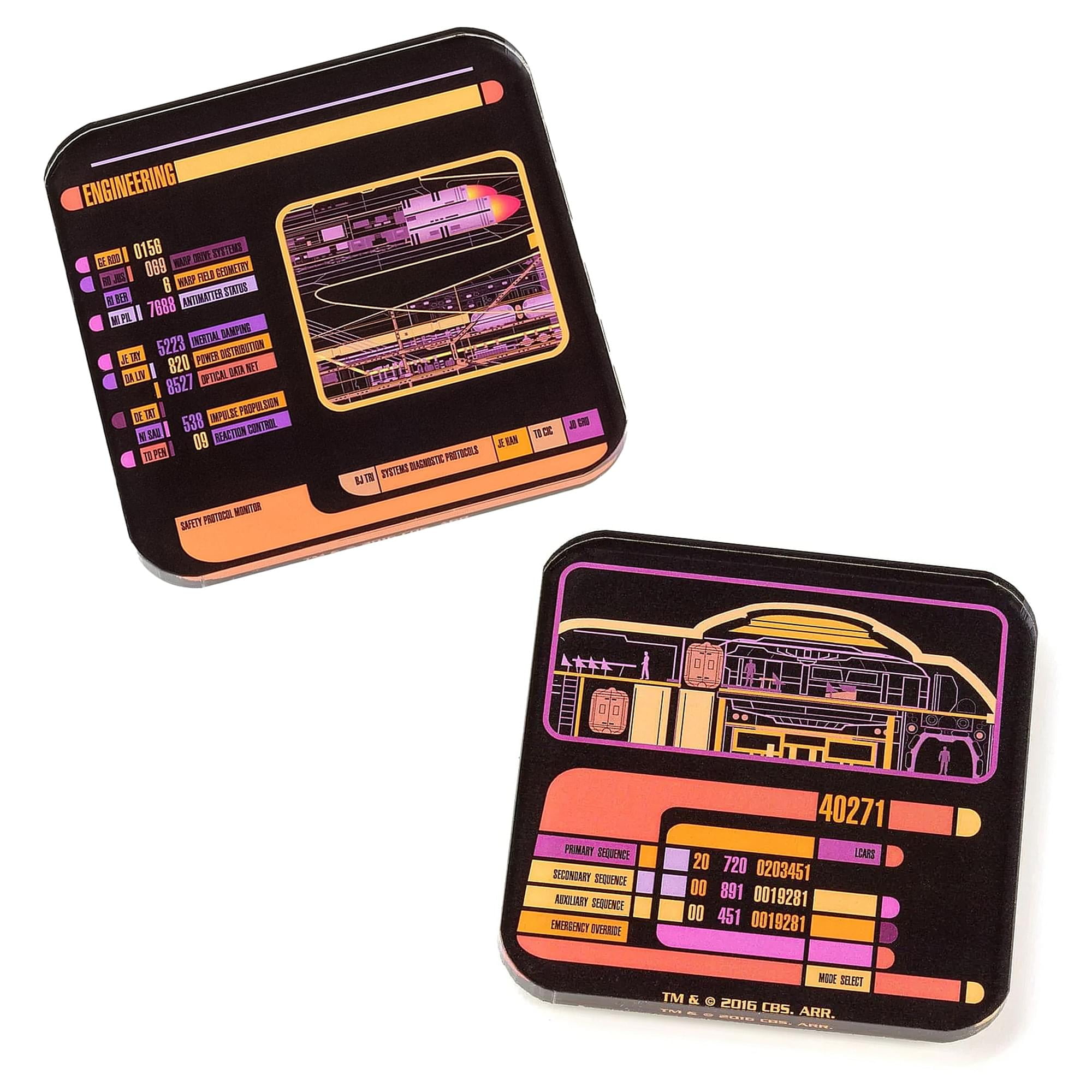 Star Trek LCARS Drink Coasters, Set of 2 - Walmart.com
