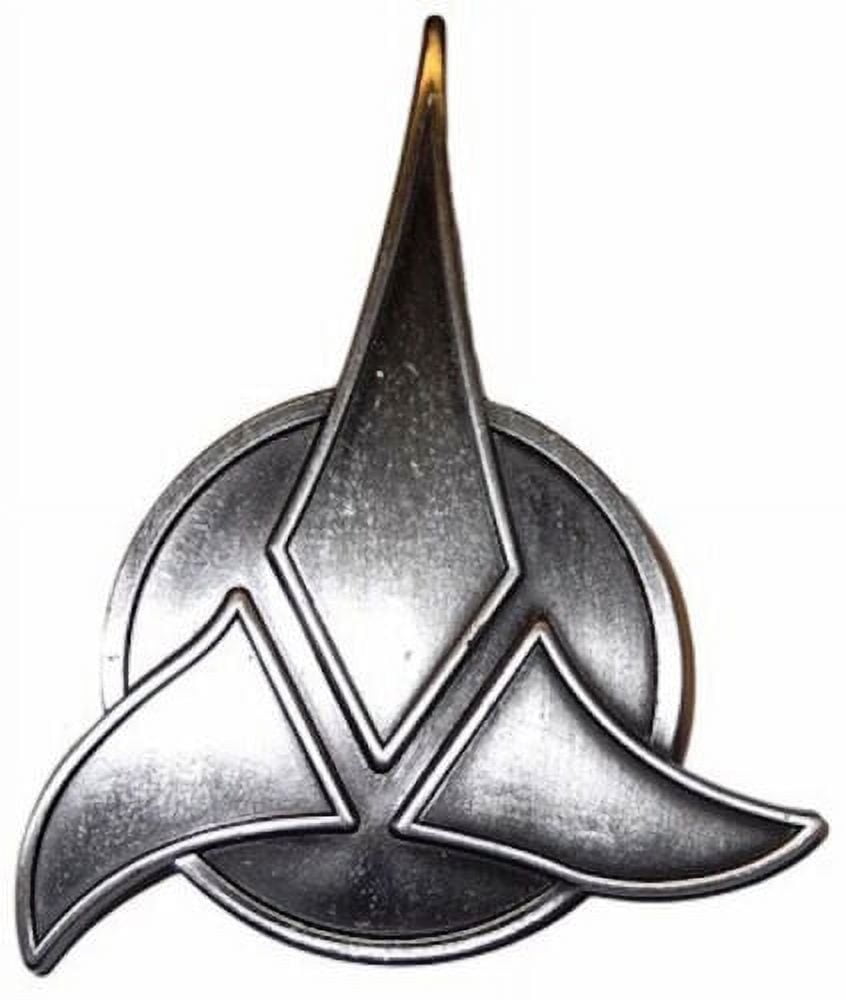 Star Trek Large Klingon Silver Trifoil Logo Pin - Walmart.com