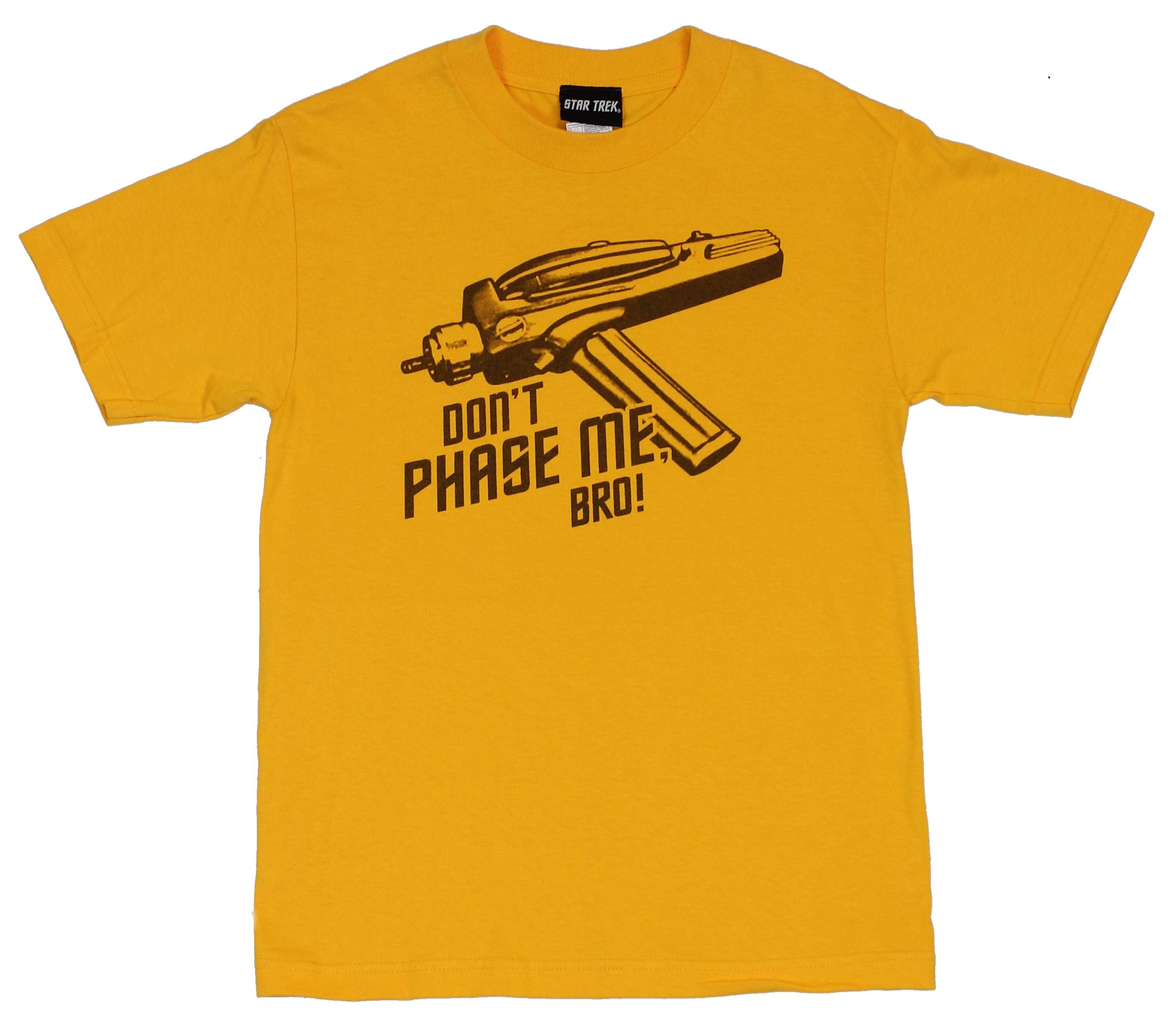 Star Trek Mens T-Shirt - Dont Phase Me Bro Phaser Image (Small ...