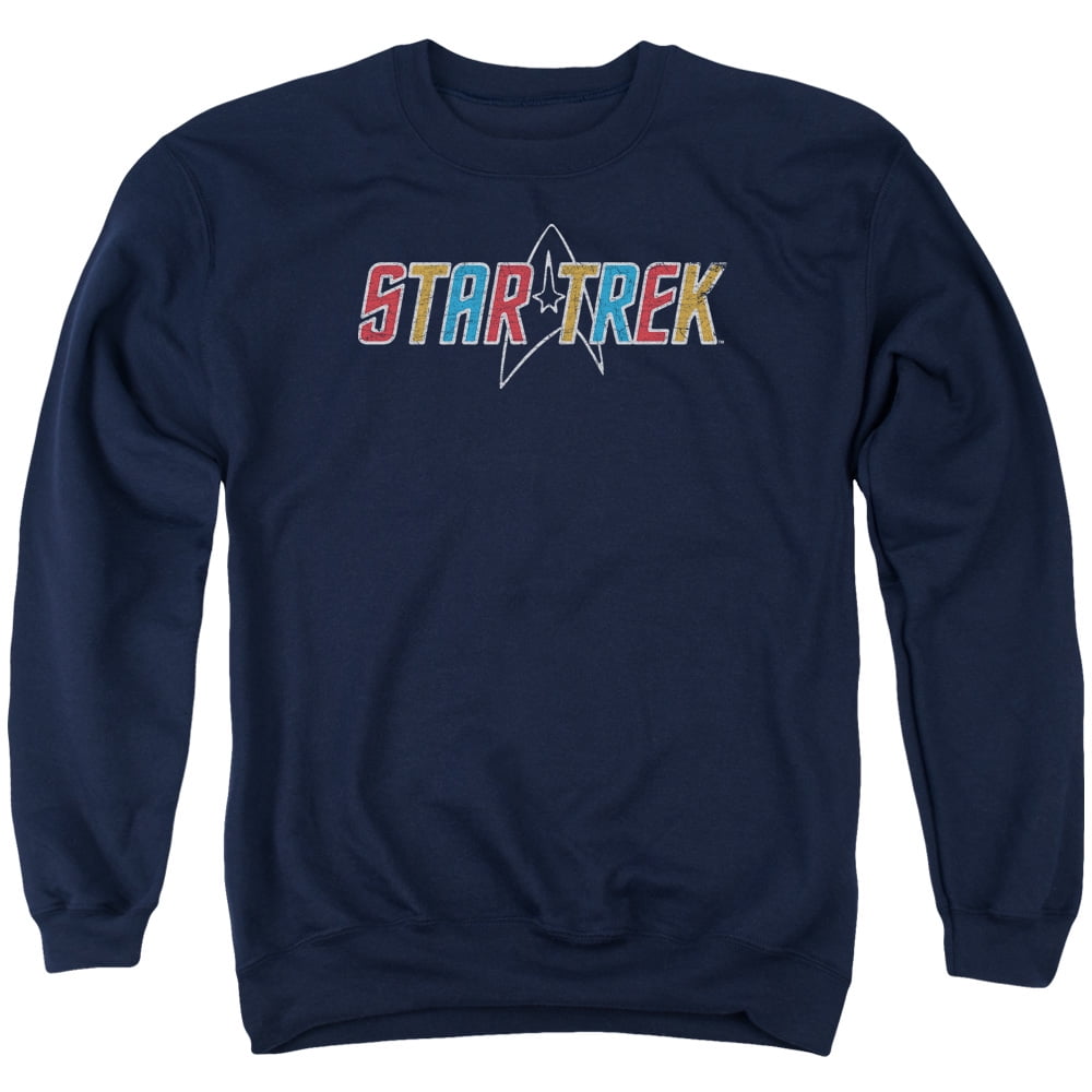 Star Trek Multi Colored Logo Adult Crewneck Sweatshirt Navy - Walmart.com