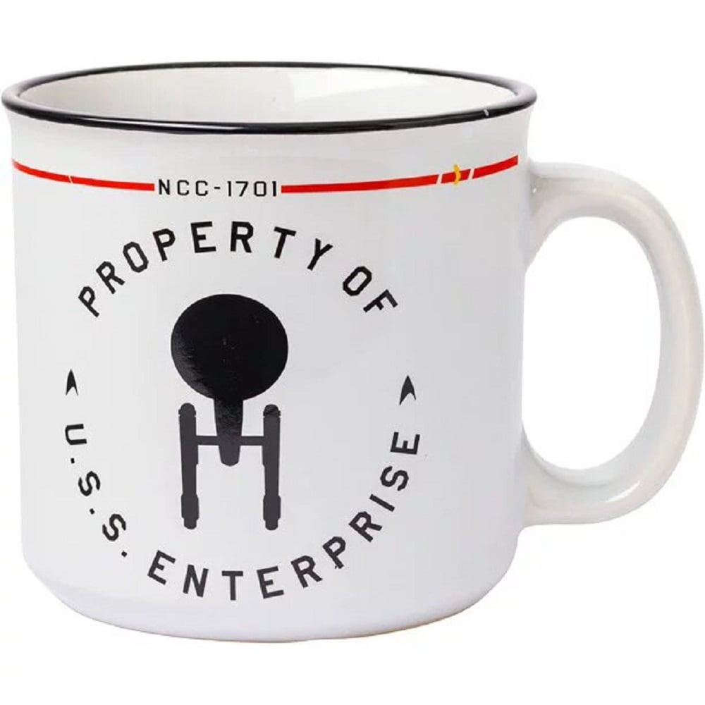 Star Trek NCC-1701 USS Enterprise Ceramic Camper Style Coffee Mug Cup ...
