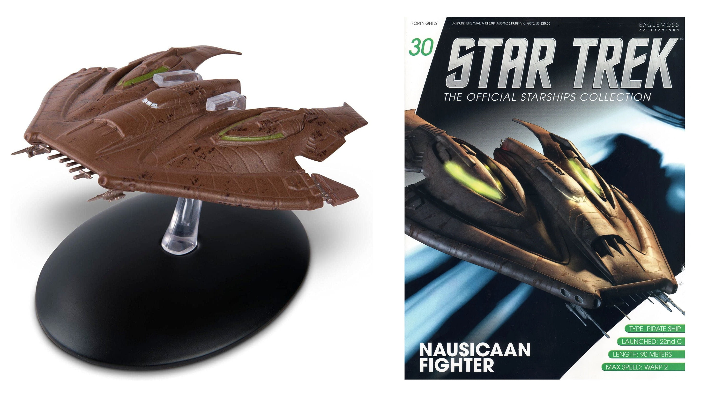 Star Trek - Nausicaan Fighter w/ Magazine #30 Eaglemoss Official ...