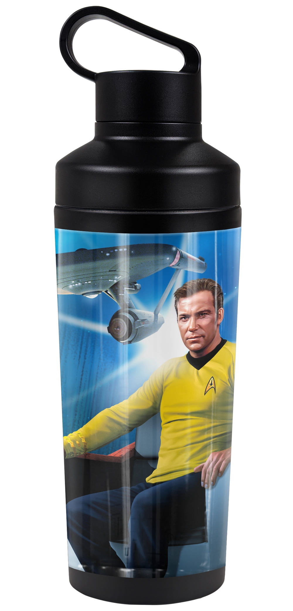 Star Trek Official Captains Chair 18 oz Insulated Water Bottle, Leak ...