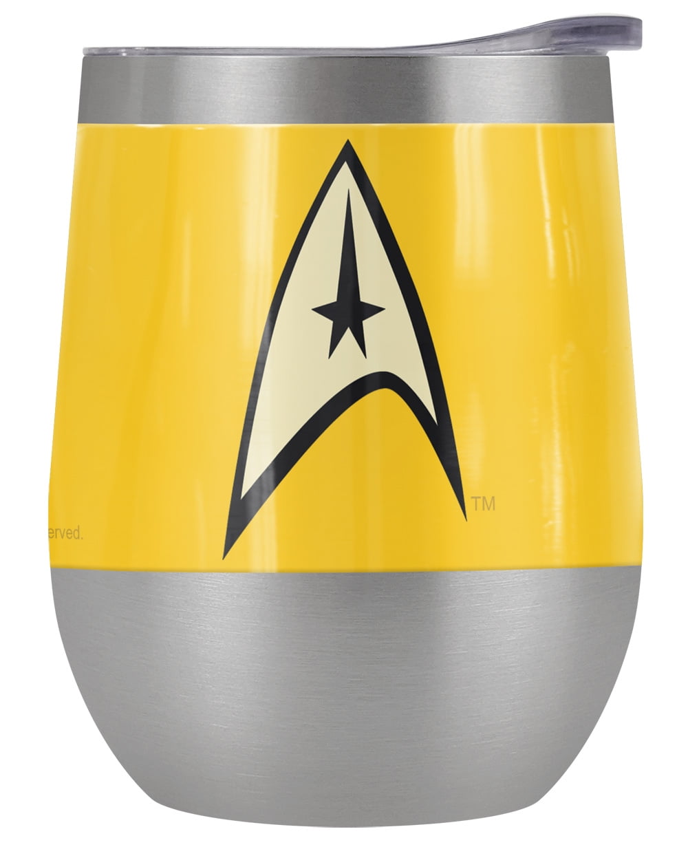 Star Trek Official Command Uniform 12 oz Stemless Tumbler, Stainless Steel Travel Cup|Lake ...