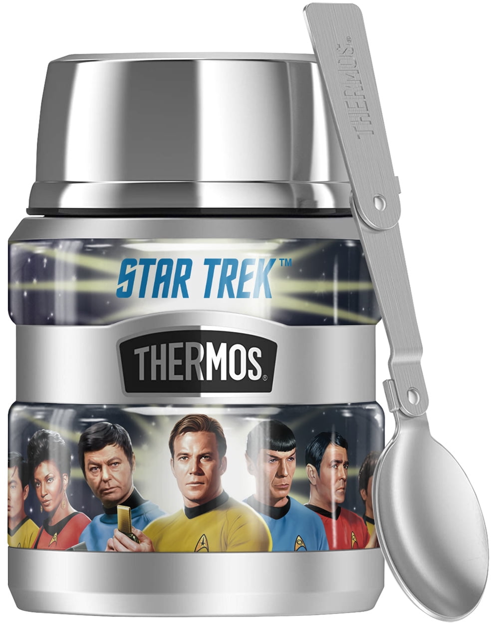 Star Trek Original Crew THERMOS STAINLESS KING Stainless Steel Food Jar ...