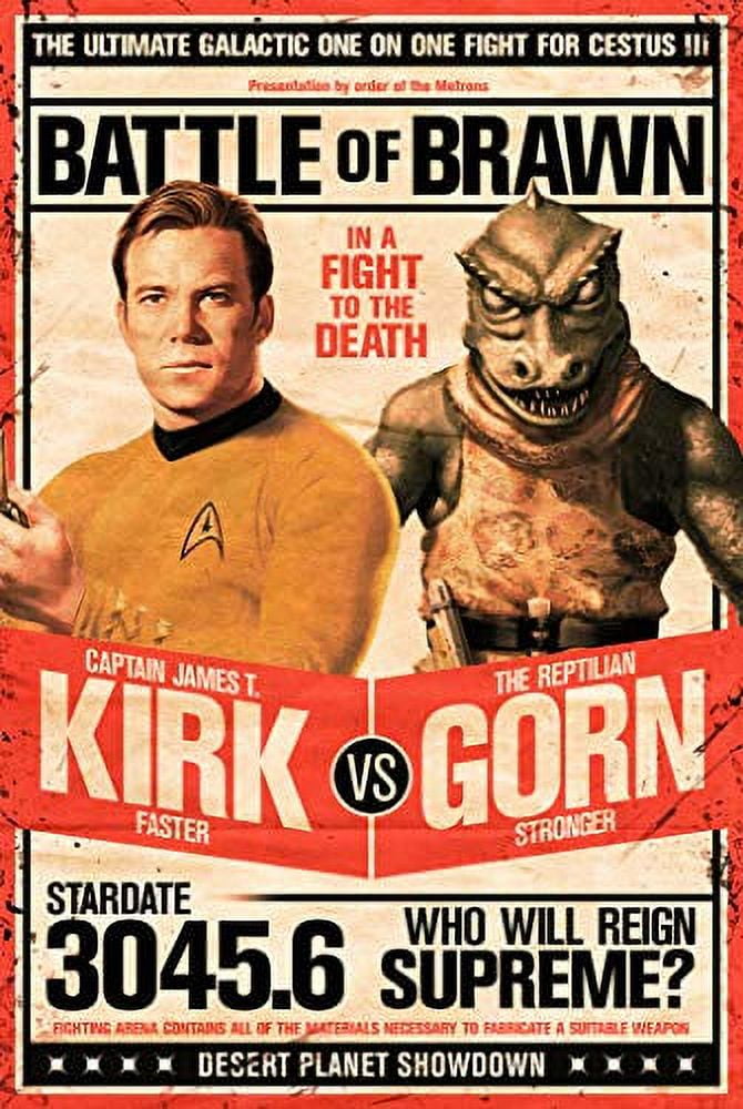 Star Trek Poster - Captain Kirk vs The Reptilian Gorn (24"x36 ...