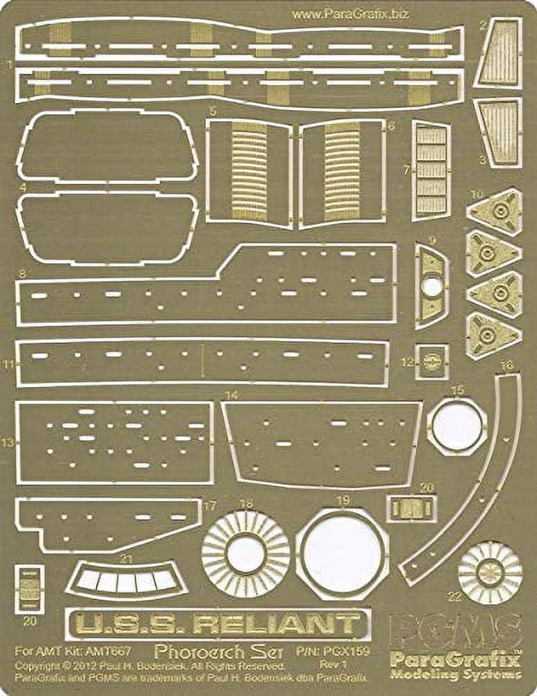 Star Trek - Reliant Photoetch Set - 1/537 Scale - PGX159 - Walmart.com