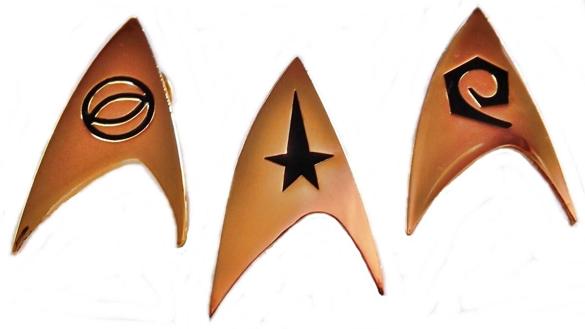 Star Trek Set of 3 Command, Science & Engineering Chest Insignia PINS ...