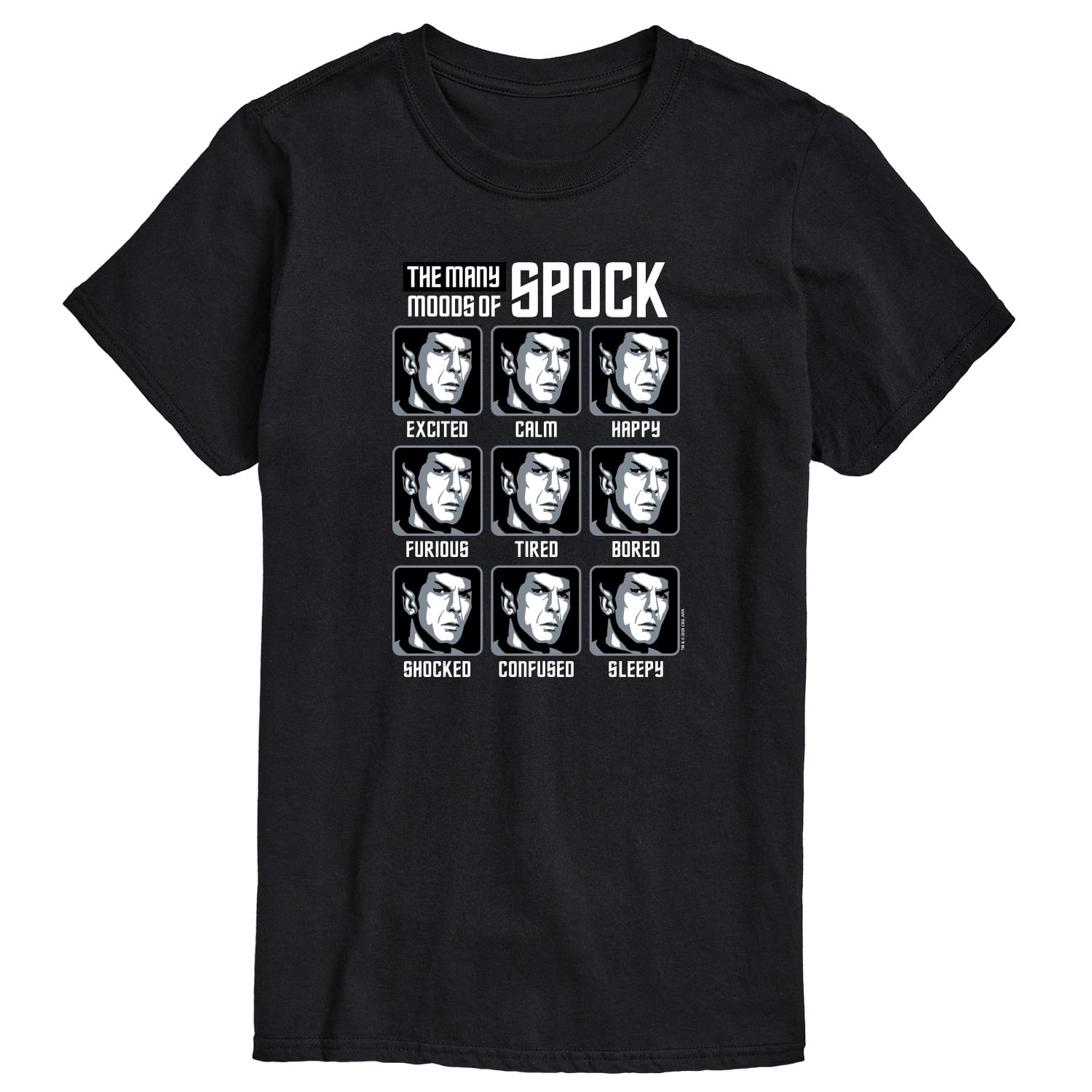 Star Trek - Spock Moods - Men's Short Sleeve Graphic T-Shirt - Walmart.com