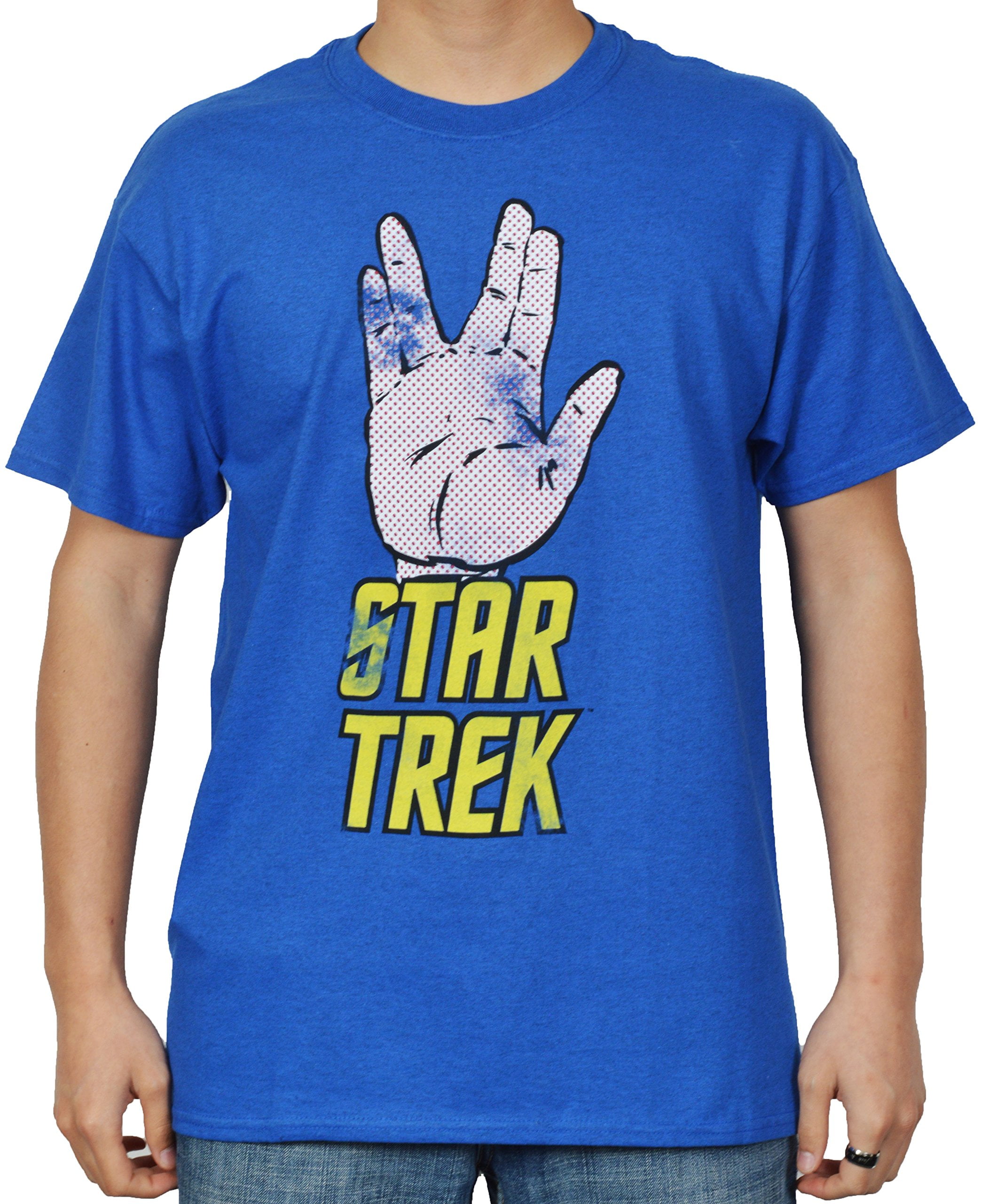 Star Trek Spock Vulcan Hand Sign Crew Neck Tee (X-Large) - Walmart.com