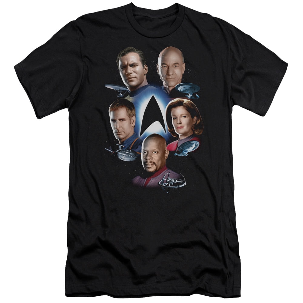 Star Trek Starfleets Finest Adult 30/1 T-Shirt Black - Walmart.com