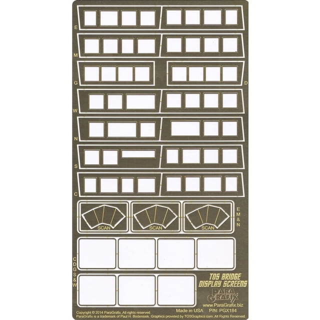 Star Trek - TOS Enterprise Bridge Display Screens - PGX184 ParaGrafix ...
