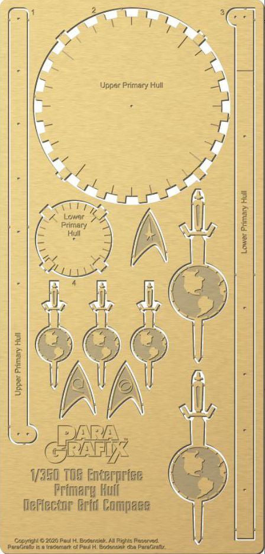 Star Trek - TOS Enterprise Primary Hull Deflector Grid Compass 1/350 ...