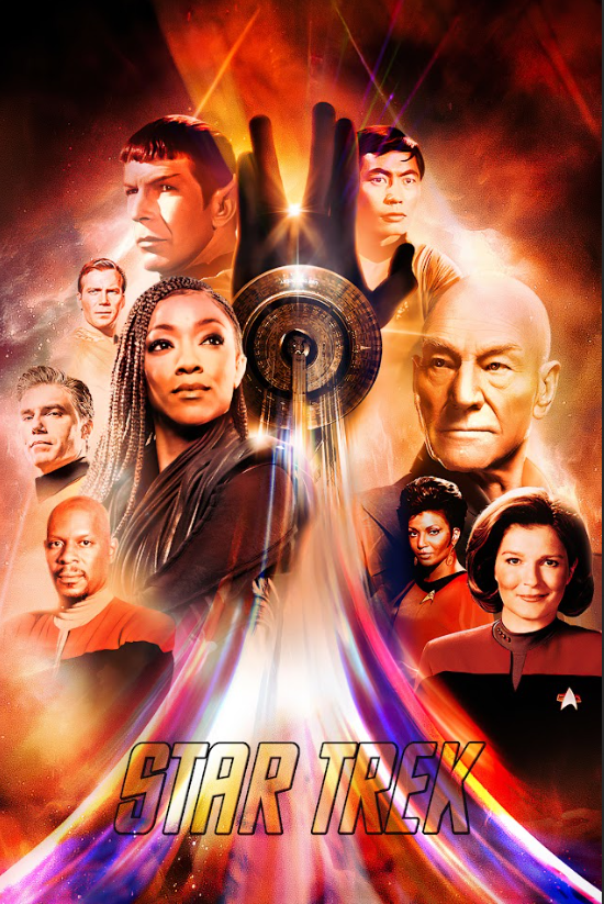 Star Trek TV Collection Poster 24x36 - Classic Sci-Fi Series Space ...