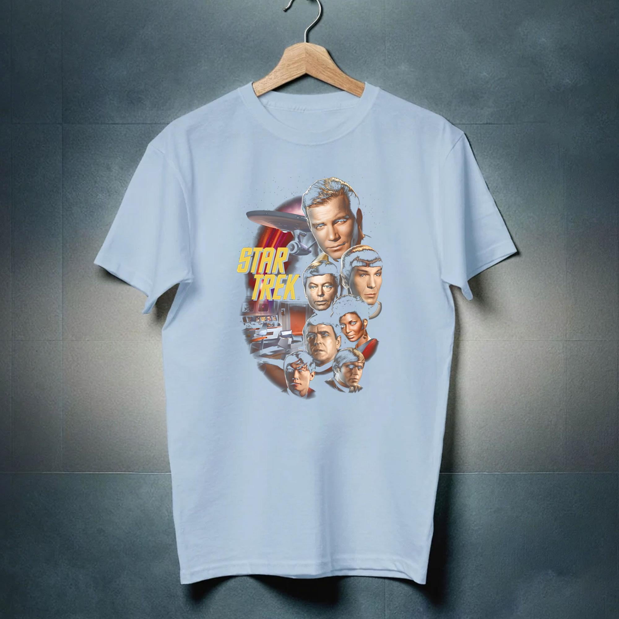 Star Trek The Classic Crew T Shirt Licensed Sci-Fi TV Classic Tee New ...