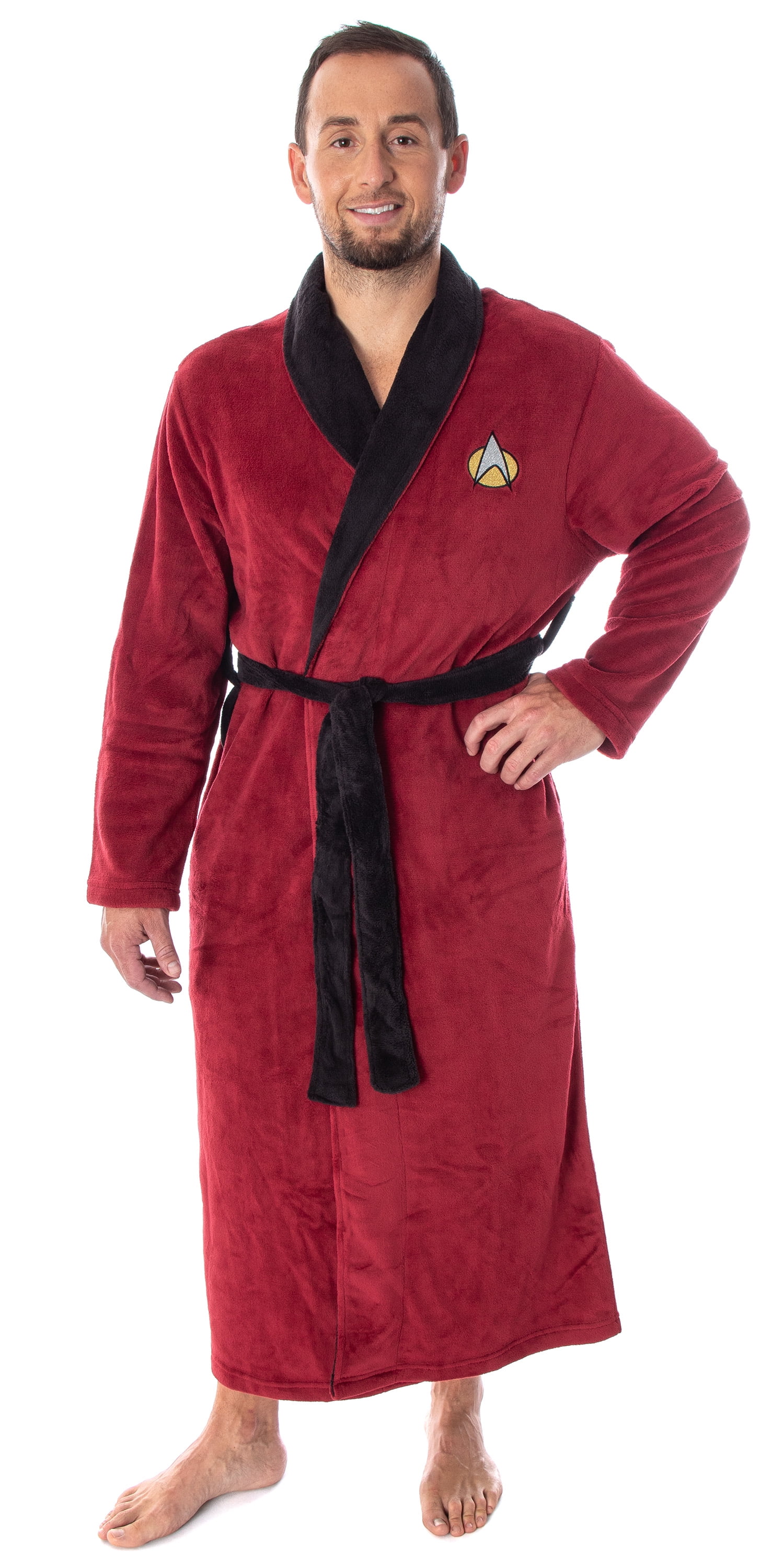 Star Trek Captain Picard Adult Fleece Plush Uniform Robe, Officially ...