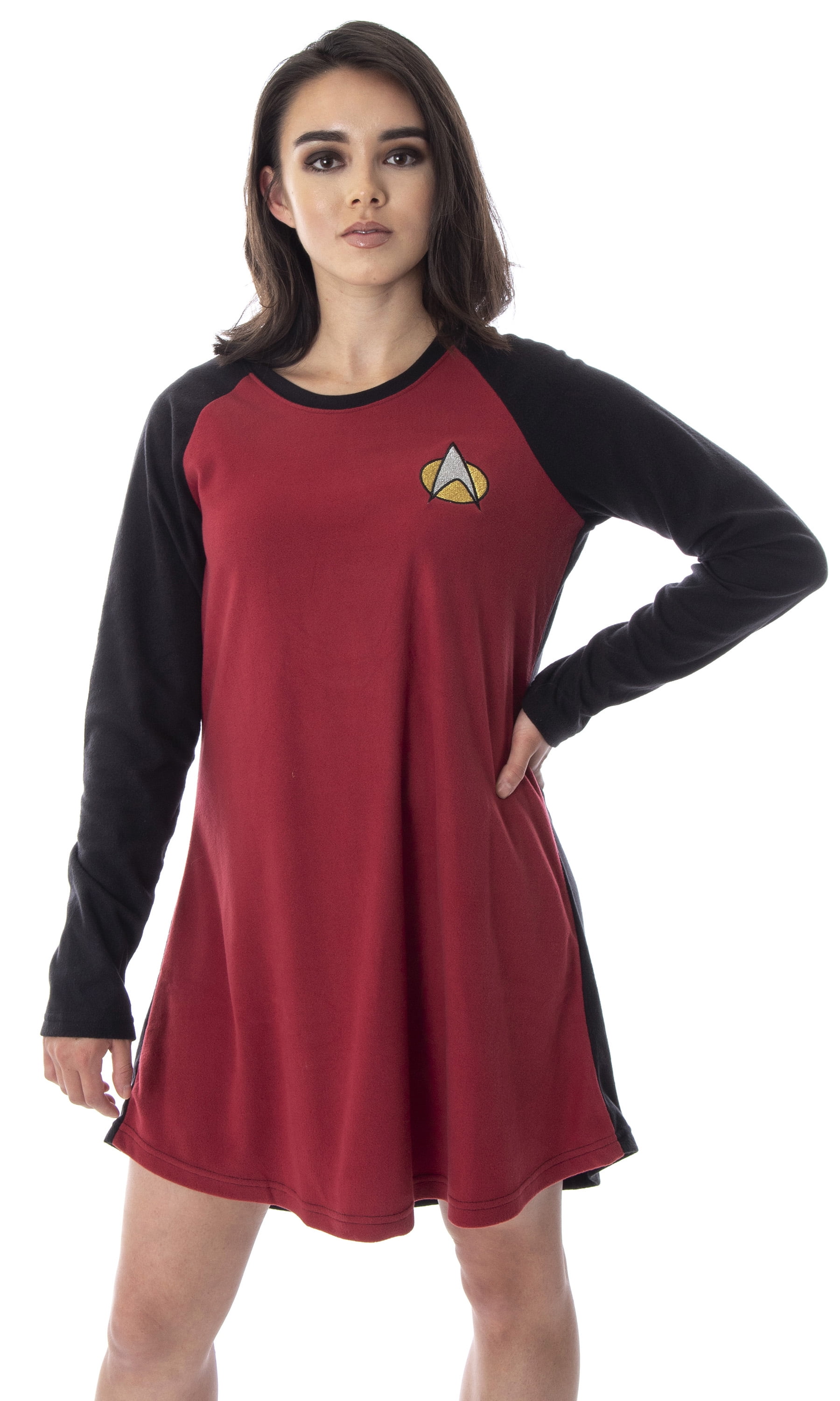 Star Trek Next Generation Women's Juniors Picard Raglan Nightgown Sleep ...