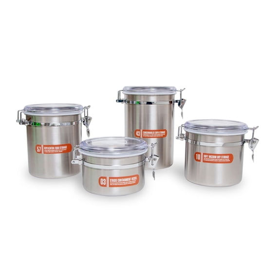Star Trek: TNG Stainless Steel Food Storage Jar Containers | Set of 4 ...